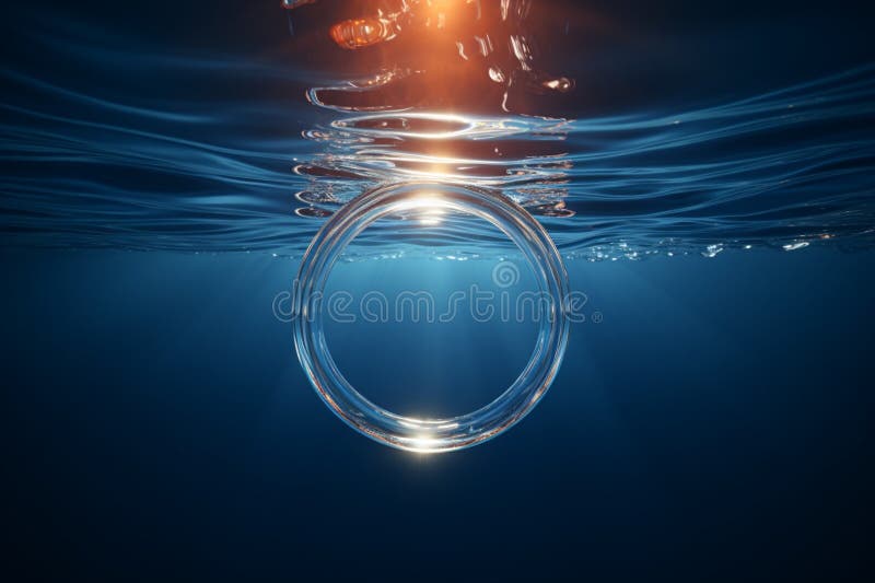 Visual Enchantment Light Illuminated Water Surface, Rendered in ...