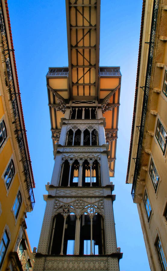 Visual Exploration of the Santa Justa Elevator: Icon of Lisbon Stock ...