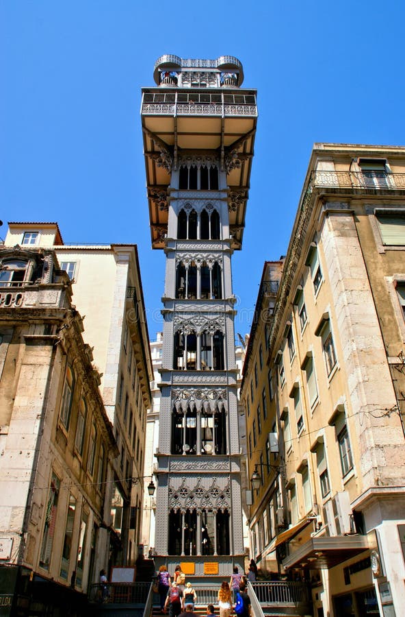 Visual Exploration of the Santa Justa Elevator: Icon of Lisbon Stock ...