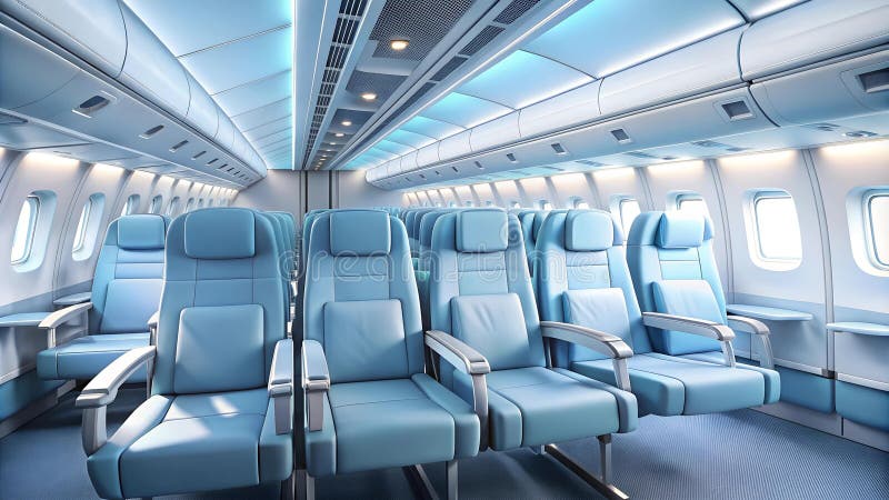 A Visual Exploration of the Tranquil Interior of an Airplane Generative ...