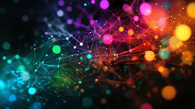 A Visual Explosion of Colorful Nodes and Connections, Symbolizing the ...