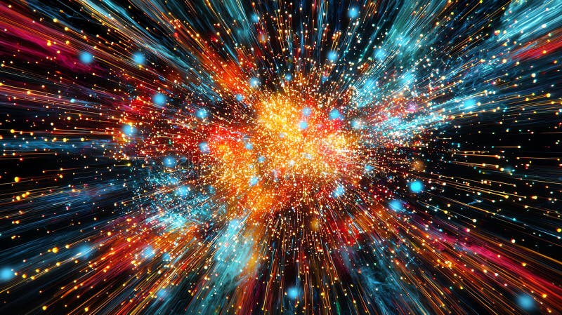 A Visual Explosion of Colorful Nodes and Connections, Symbolizing the ...