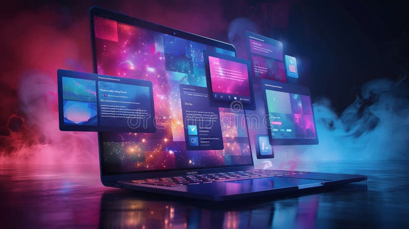 Visual Explosion of Progressive Web App Screens from Laptop To Mobile ...