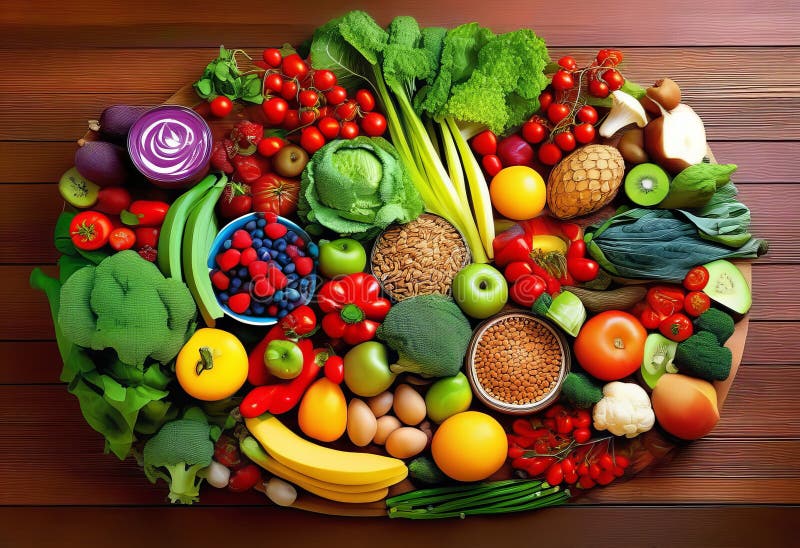 A Visual Feast for Health and Wellness Enthusiasts Stock Illustration ...