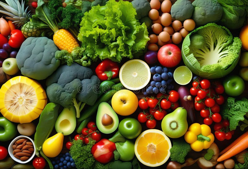 A Visual Feast for Health and Wellness Enthusiasts Stock Illustration ...