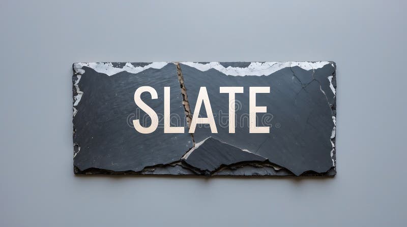 Slate Texture with Visible Cracks Highlighted in Bold Typography on a ...