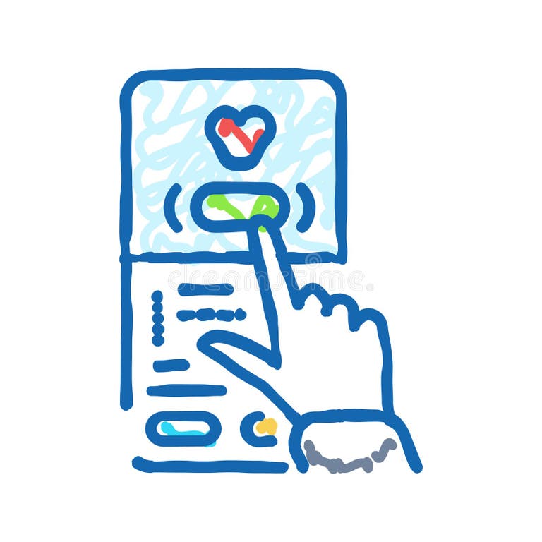 Visual Feedback Ux Ui Design Icon Doodle Illustration Stock ...