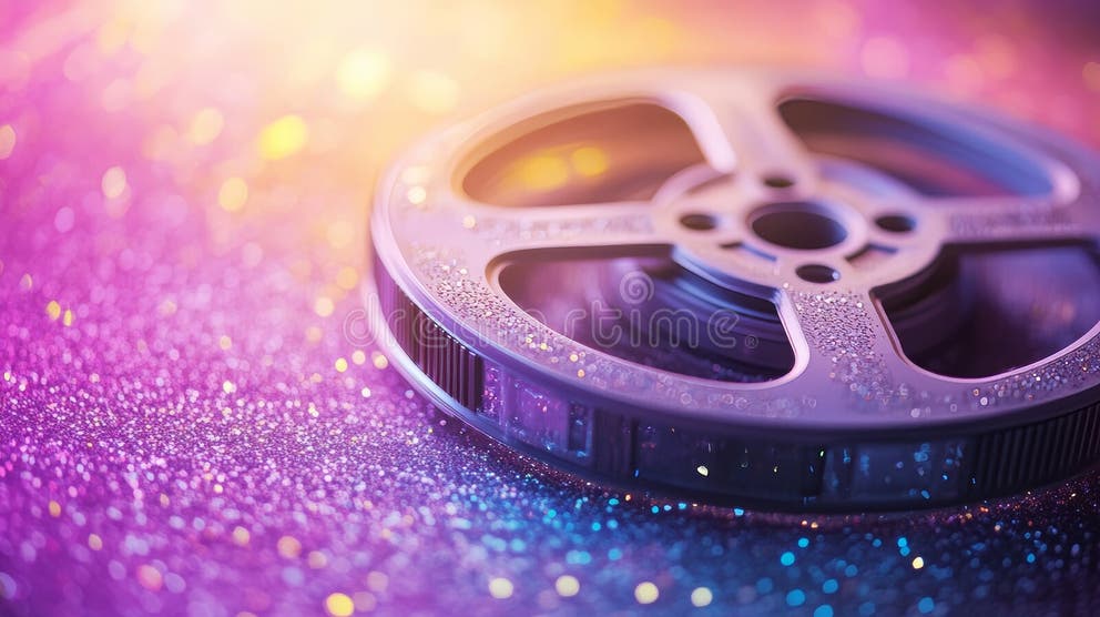 A Visual of a Film Strip with a Lively Background and Hazy Edges, with ...
