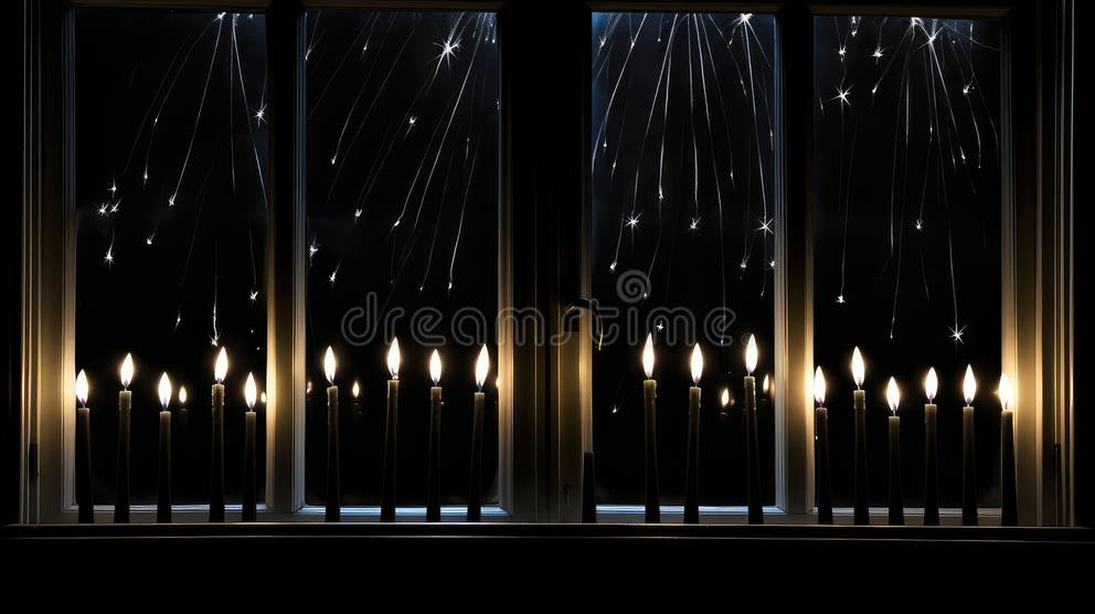 Visual Fireworks Black Background Stock Illustration - Illustration of ...