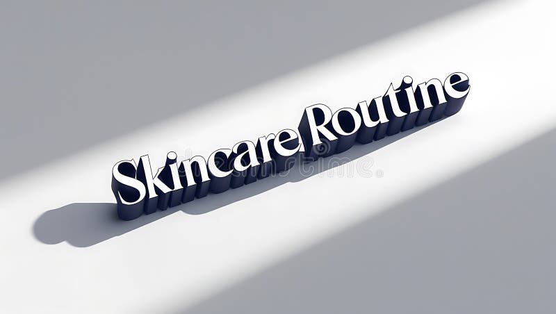 Skincare Routine Text Highlighting Essential daily Practices for ...