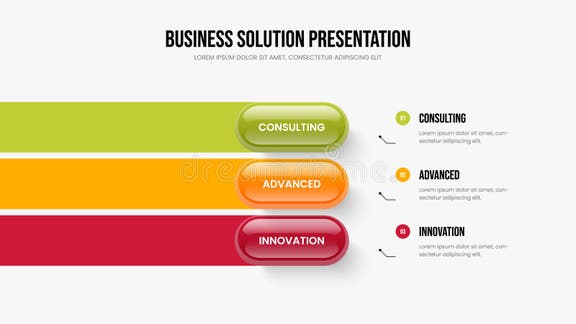 Visual Forecast 3 Element Diagram Slide Design Stock Vector ...