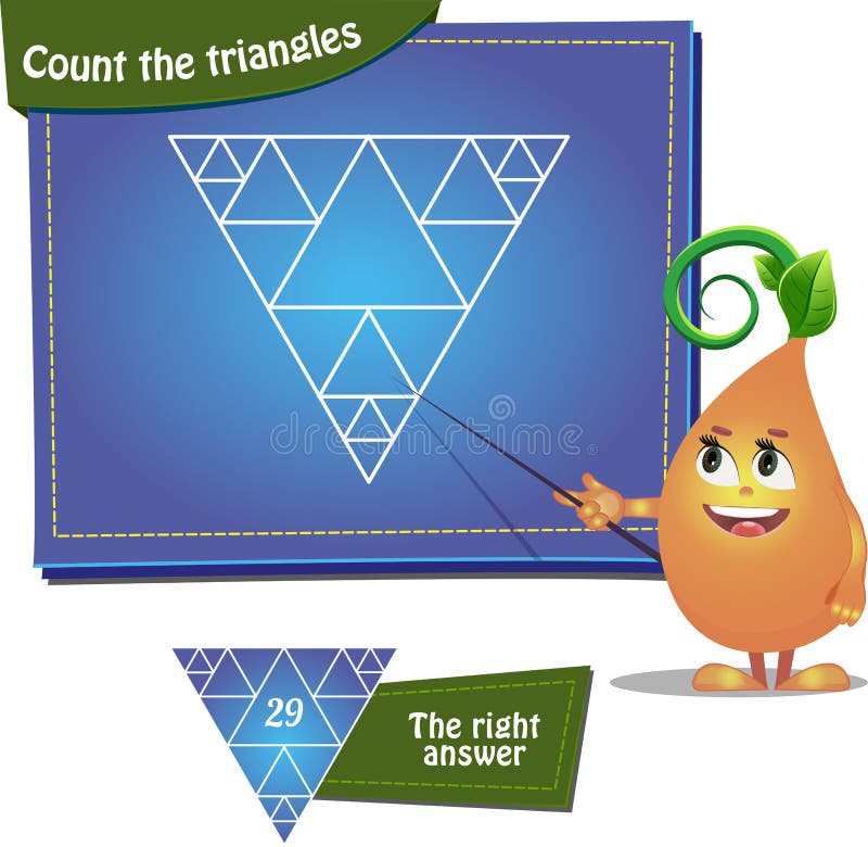 Count the triangles 29 stock illustration. Illustration of search ...