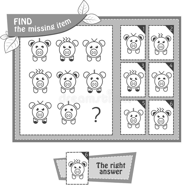 Pig Black shape stock illustration. Illustration of learning - 126623934