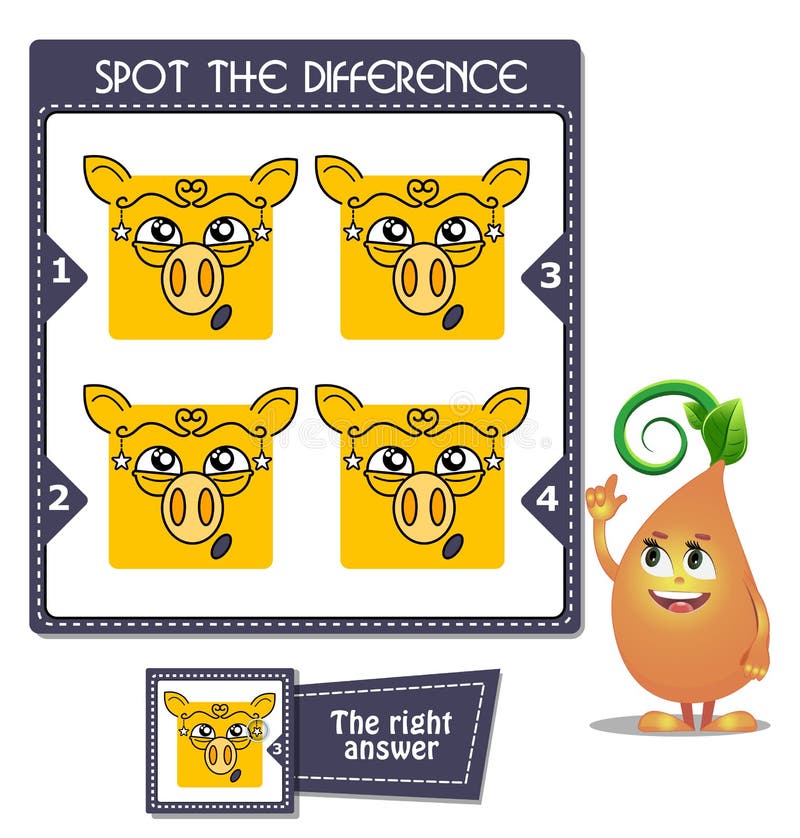 Spot the difference libra stock illustration. Illustration of play ...