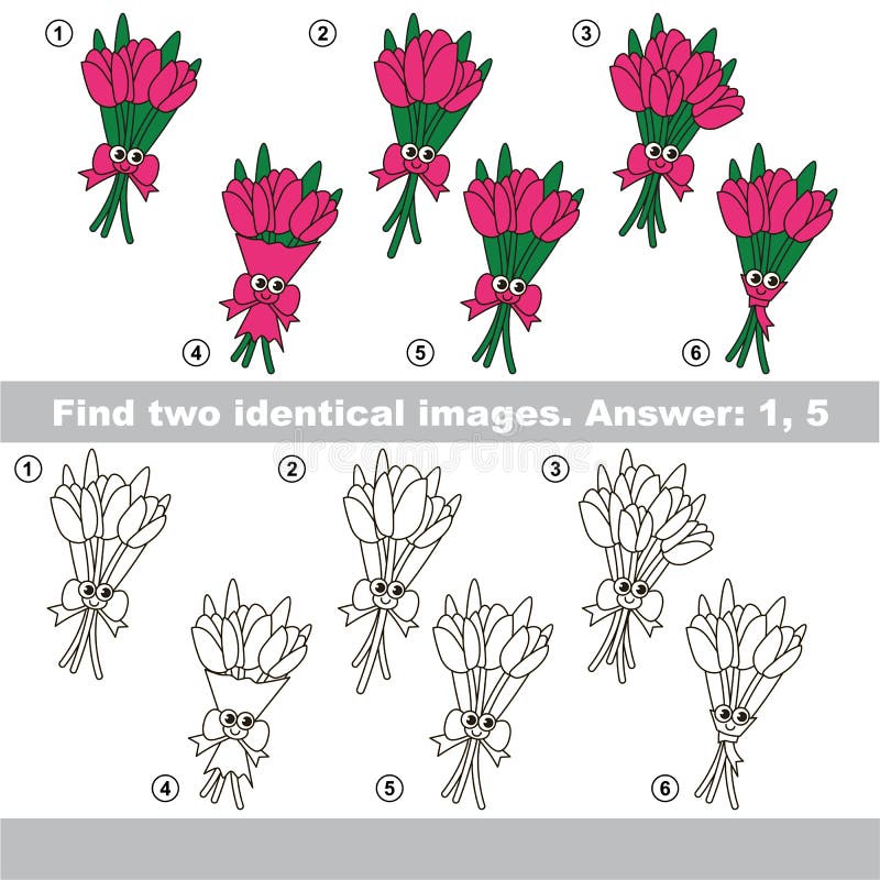 Visual Game for Kids To Find Hidden Couple of Objects. Stock Vector ...