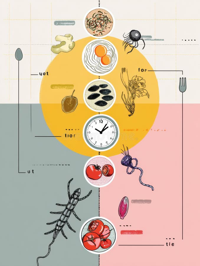 Symptoms Timeline of Food Poisoning Showing Different Food Sources and ...