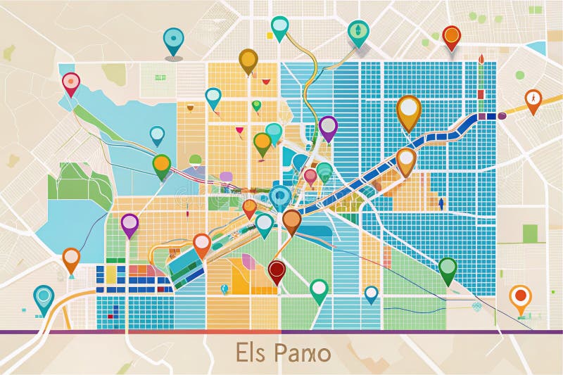 Visual Guide To El Paso Comprehensive City Map DesignInspired Navigation GPSFriendly Layout for ...