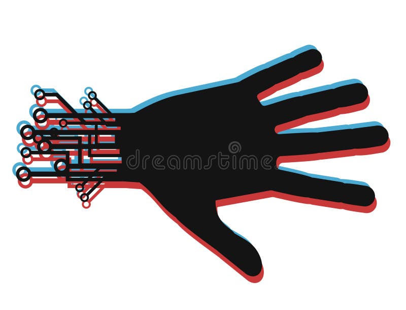 Hand Tech Logo Template Design Vector, Emblem, Design Concept, Stock ...