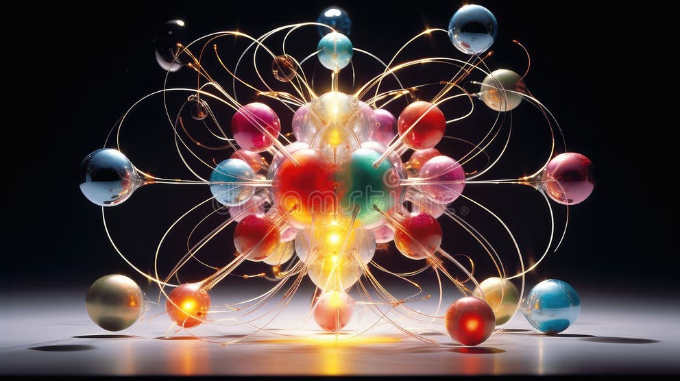 Visual helium atom stock illustration. Illustration of spin - 372725723