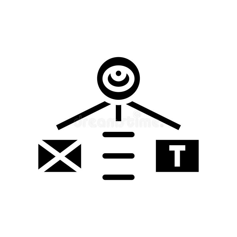 Visual Hierarchy Ux Ui Design Glyph Icon Vector Illustration Stock ...