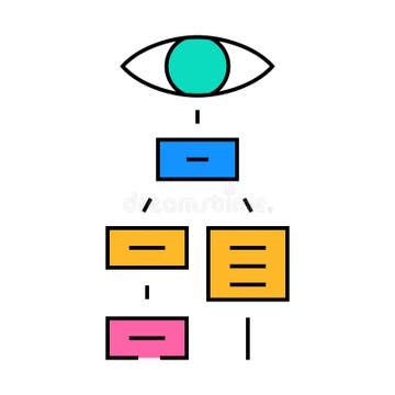 Visual Hierarchy Ux Ui Design Icon Color Illustration Stock Vector ...