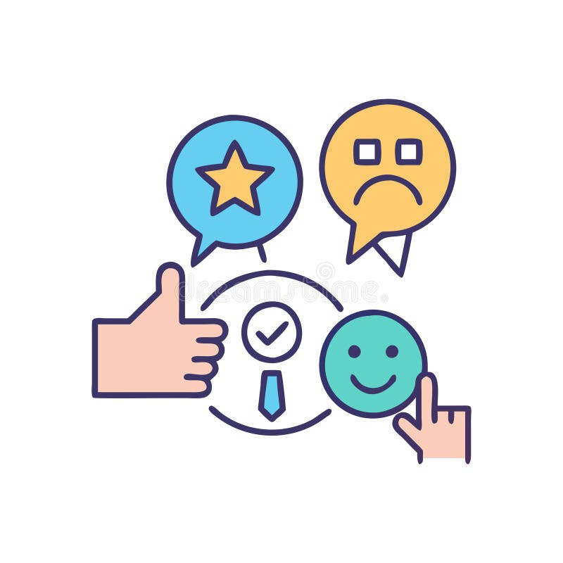 Visual Icon for Customer Satisfaction Stock Vector - Illustration of ...