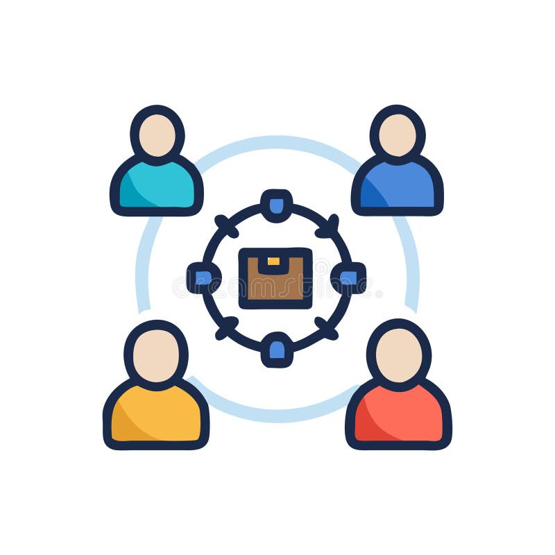 Visual Icons for Supplier Relationship Management Stock Vector ...