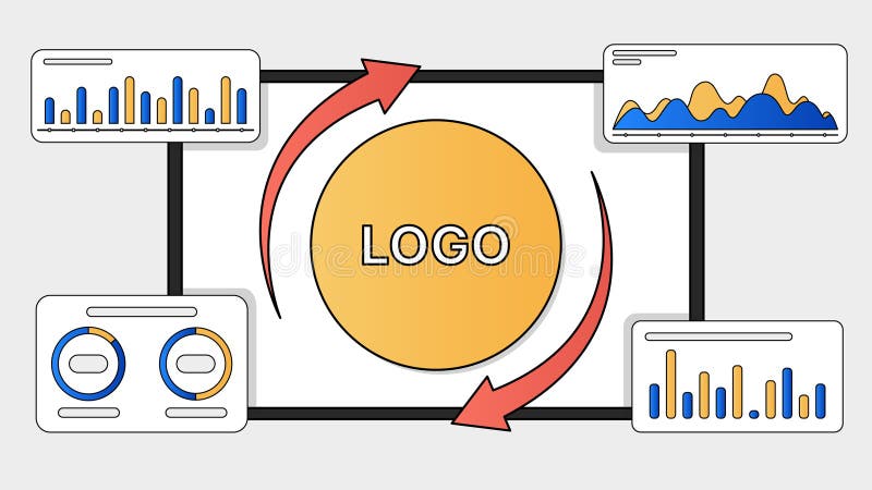 Visual Identity And Data Visualization Framework Stock Vector Illustration Of Information