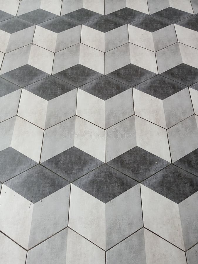 A Visual Illusion of Tiles Arrangement Stock Photo - Image of textile ...