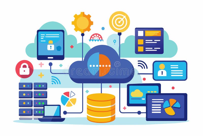 This Visual Illustrates Cloud Storage Systems, Emphasizing Data ...