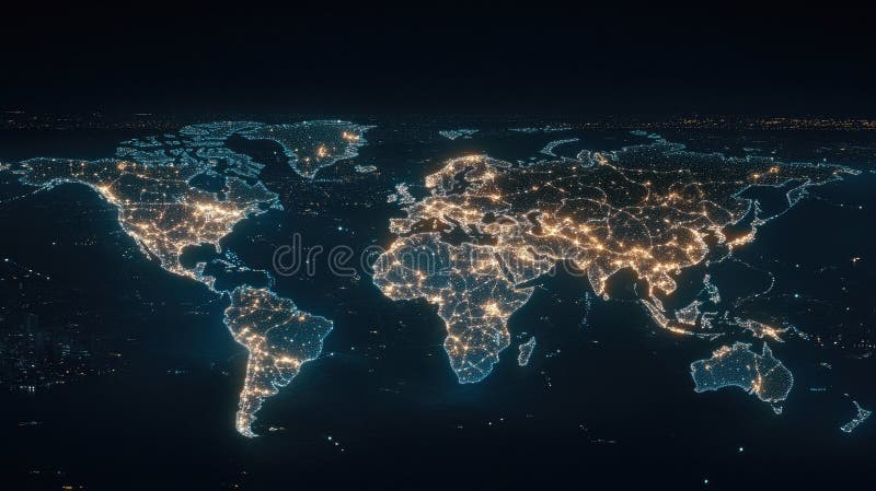 This Map Illustrates Major Global Transport Routes, Highlighting ...