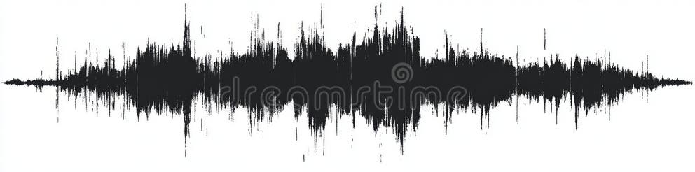 A Visual Illustration in Black and White of Sound Waves Featuring ...