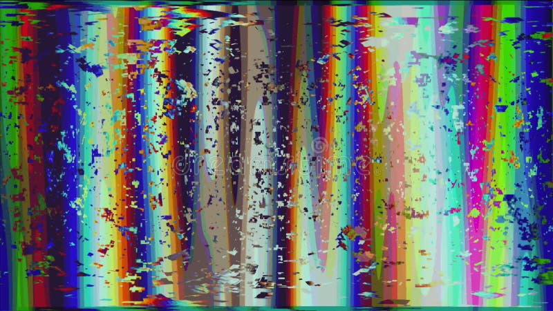 VHS Glitches Imitation, Static Noise Interference, Abstract Bg. Stock ...
