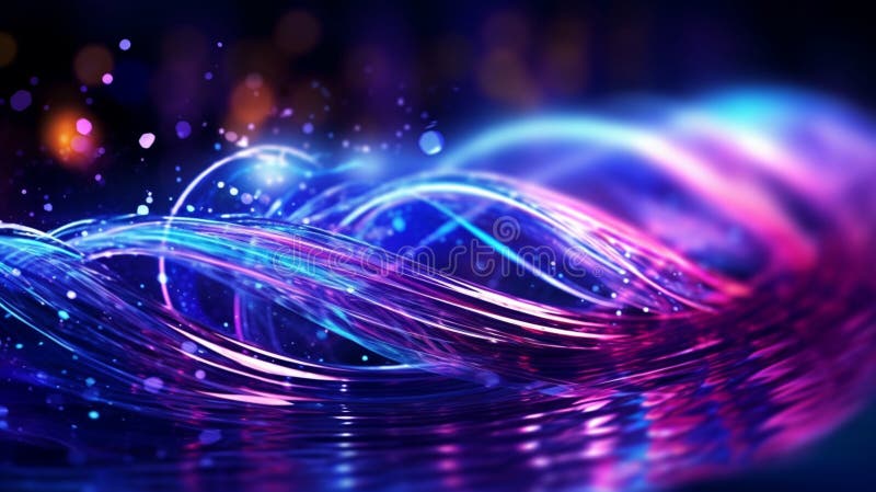 Visual Impact: Background of Fast Dynamic Moving Wave Lines - Blue and ...