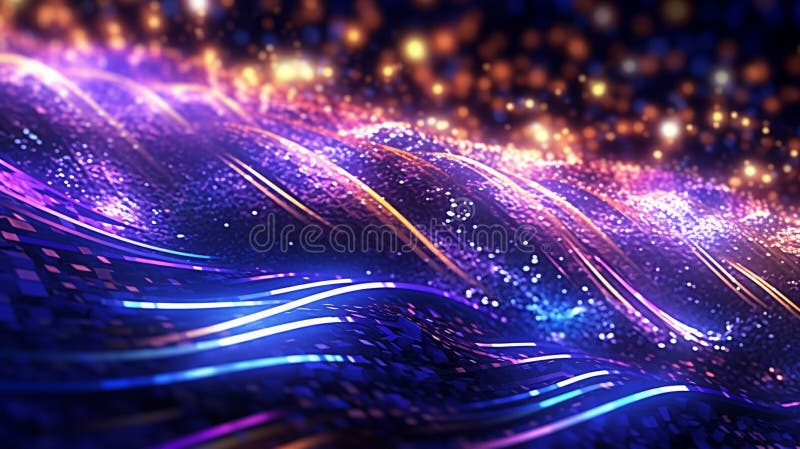 Visual Impact: Background of Fast Dynamic Moving Wave Lines - Blue and ...