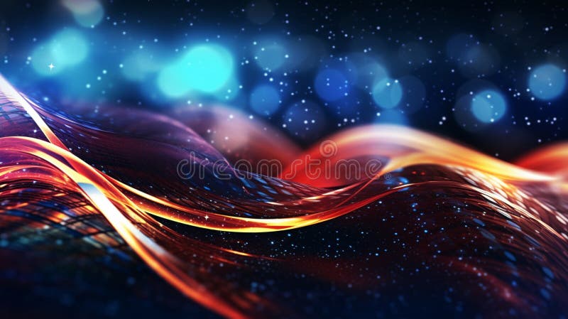 Visual Impact: Background of Fast Dynamic Moving Wave Lines - Blue and ...