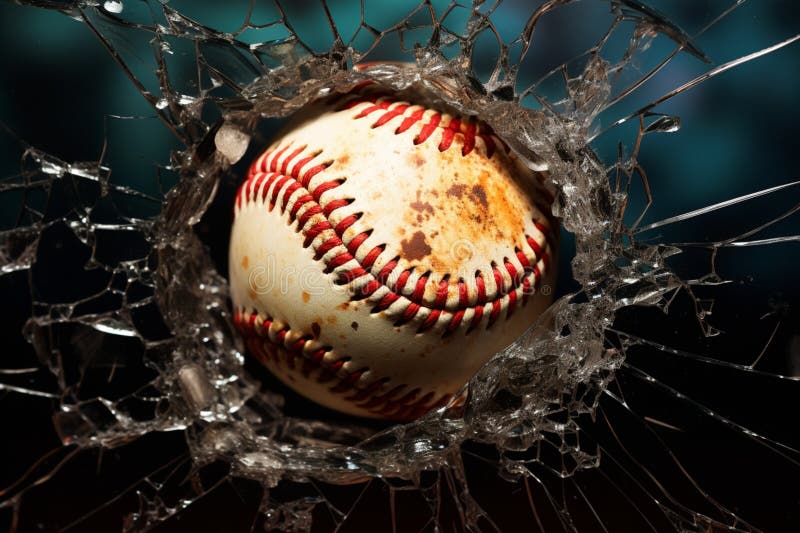 Visual Impact Baseball Penetrates Broken Glass for Versatile Design Use ...