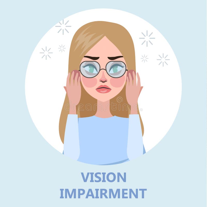 Visual Impairment As a Symptom of Disease Stock Vector - Illustration ...
