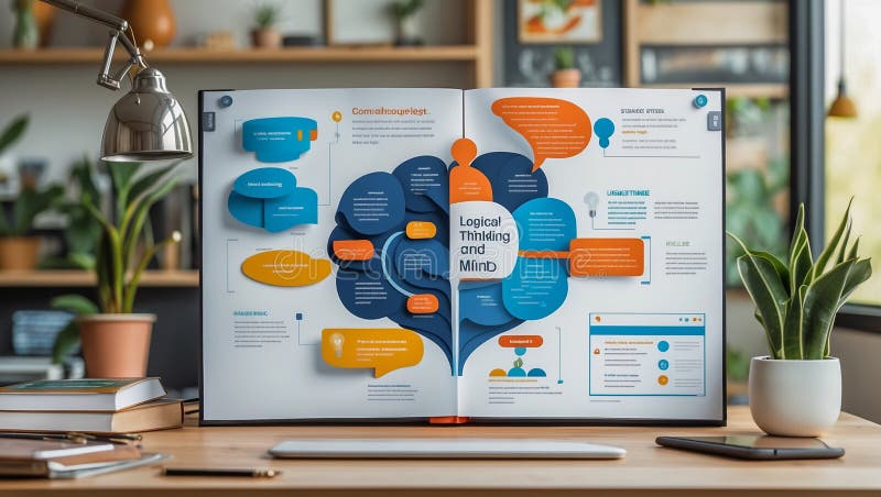 Visual Infographic on Logical Thinking and Mind Mapping Stock ...