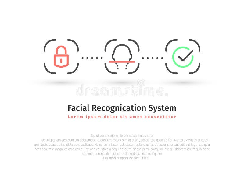 Visual Infographics Facial Recognition System Minimalistic Design ...