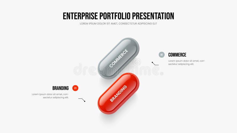 Visual Insight Two Option Diagram Slideshow Template. Stock Vector ...