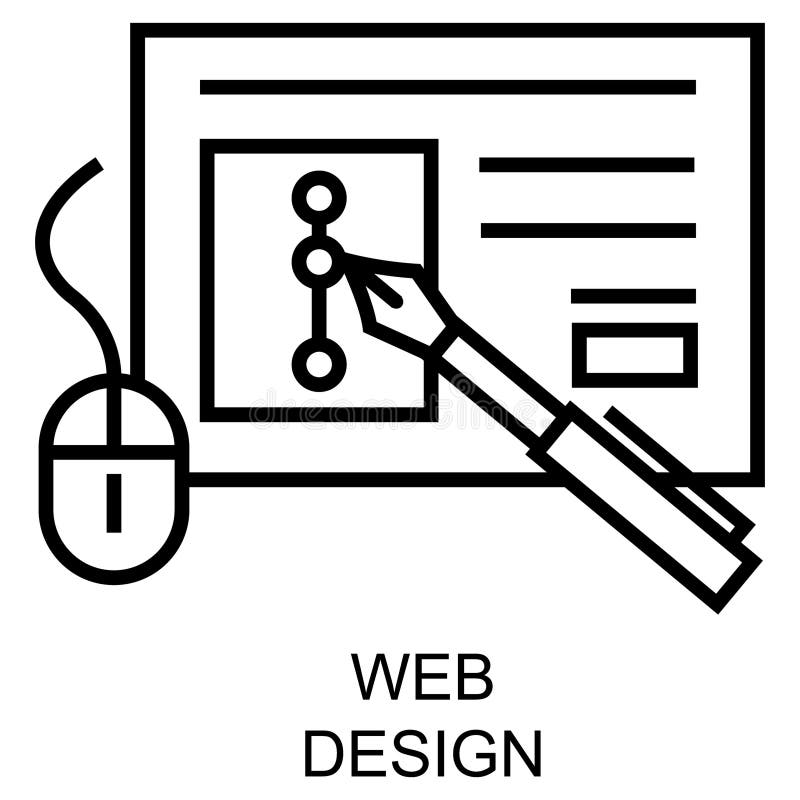 Web Design Icon. Vector Icon Design Stock Illustration - Illustration of editable, sign: 392869644