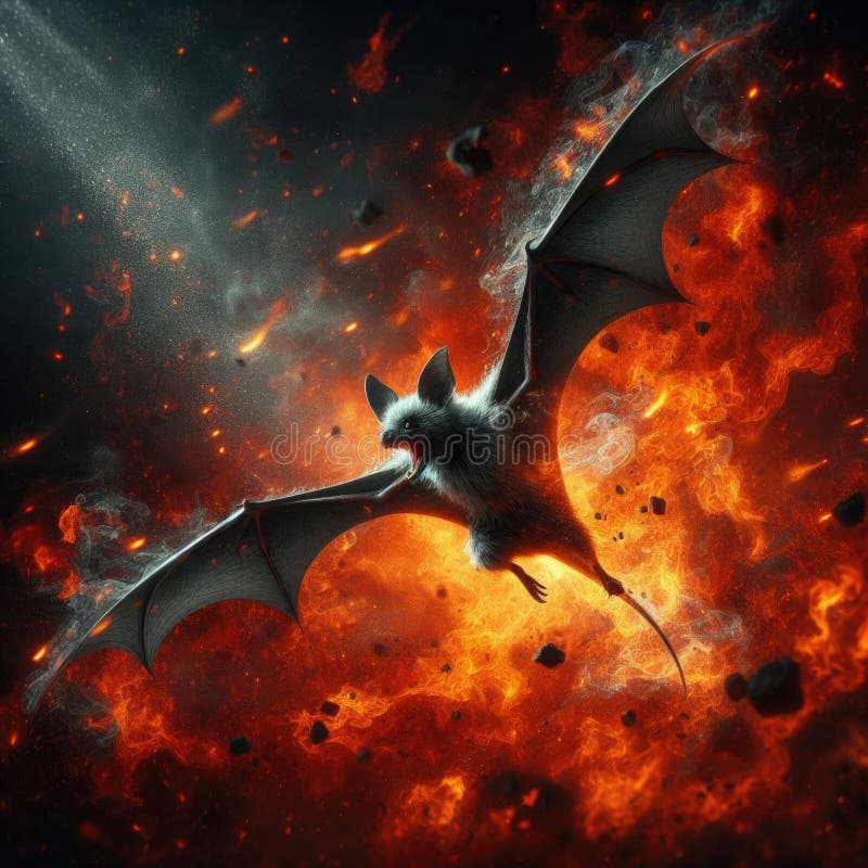Visualisation of the Expression "Like a Bat Out of Hell". Stock ...