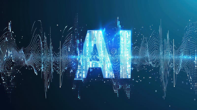 Visual Interpretation of Sound Waves and the Letters "AI Stock Photo ...