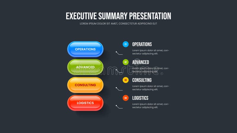 Visual Introduction 4 Element Diagram Presentation Design Stock Vector ...