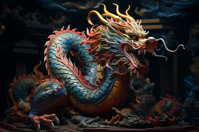 A Visual Journey through Chinese Dragon Art Stock Illustration ...