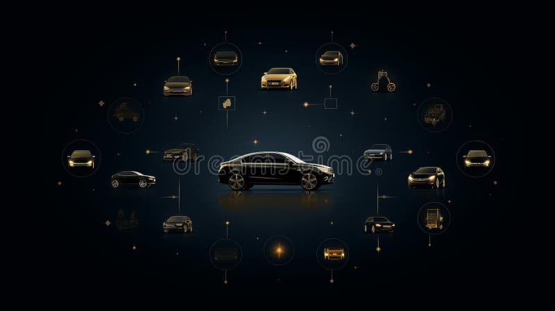 Visual Journey Connecting Starting Point and Destination with Icons for ...