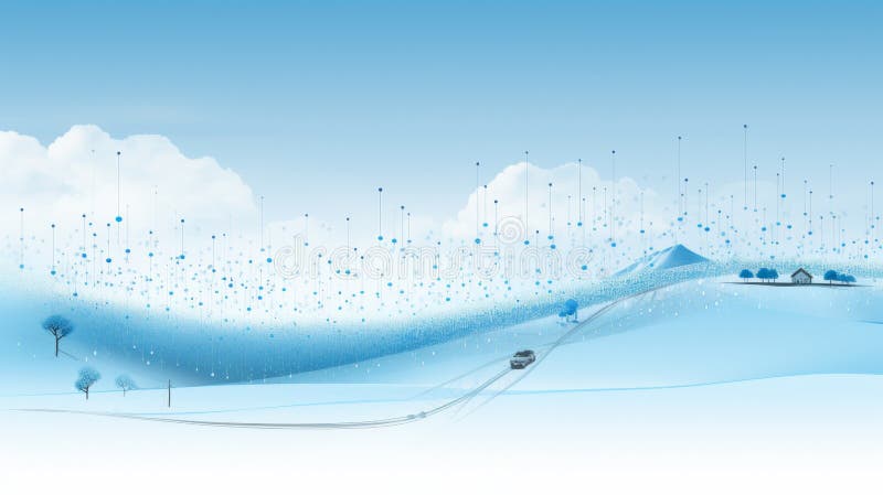 Visual Journey Connecting Starting Point and Destination with Icons of ...