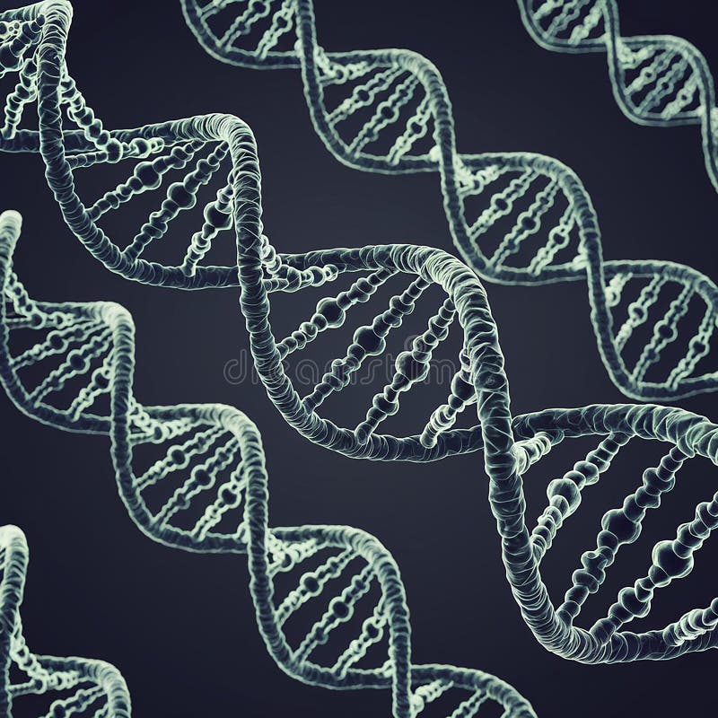 A Visual Journey into DNA stock illustration. Illustration of digital ...