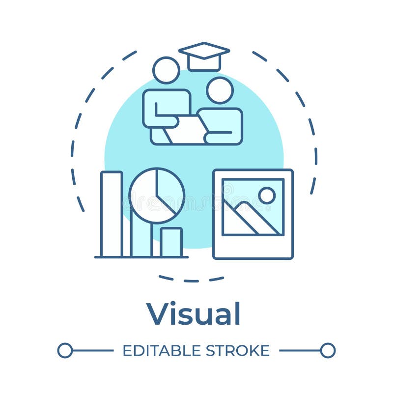 Visual Lerners Soft Blue Concept Icon Stock Vector - Illustration of ...